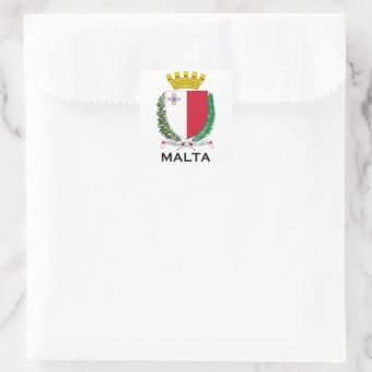 MALTA - emblem/coat of arms/symbol/flag Square Sticker | Zazzle