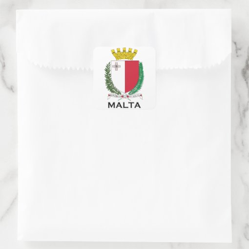 MALTA - emblem/coat of arms/symbol/flag Square Sticker | Zazzle
