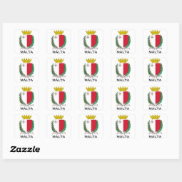 MALTA - emblem/coat of arms/symbol/flag Square Sticker | Zazzle