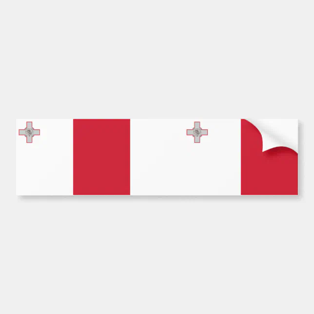 Malta Flag Bumper Sticker | Zazzle