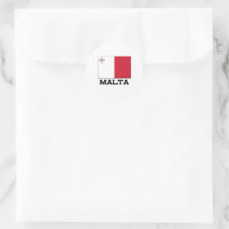 Malta Flag Classic Round Sticker | Zazzle