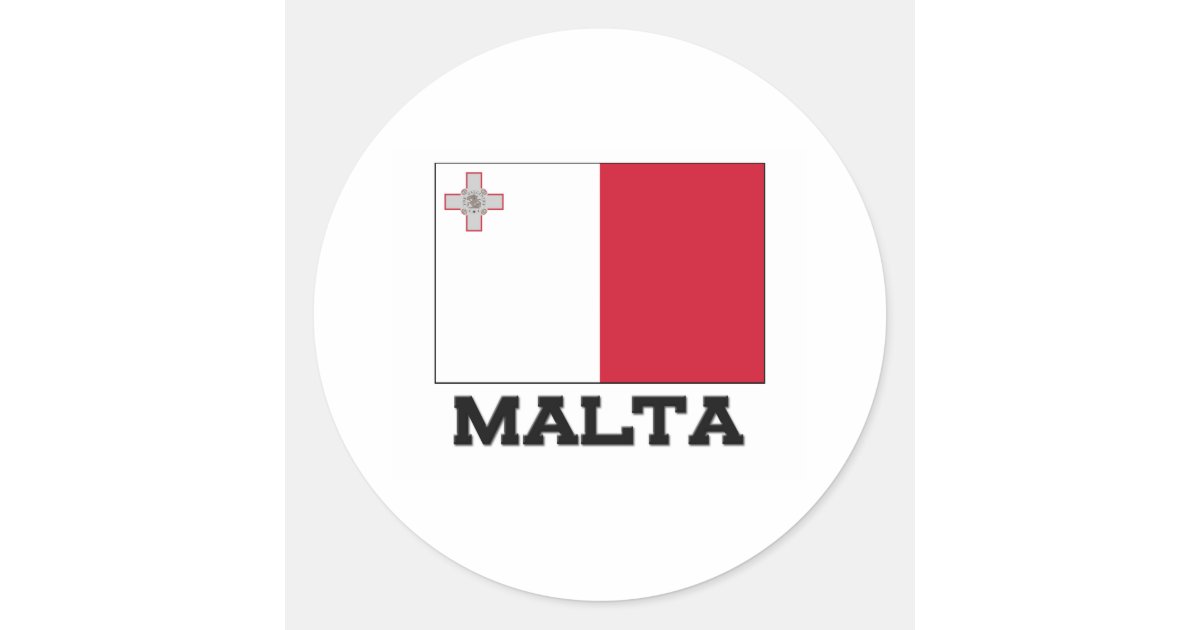 Malta Flag Classic Round Sticker | Zazzle