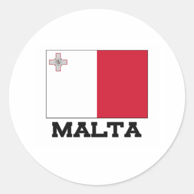 Malta Flag Classic Round Sticker | Zazzle