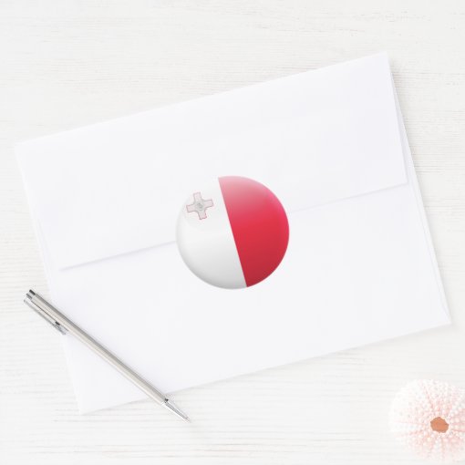 Malta Flag Classic Round Sticker | Zazzle