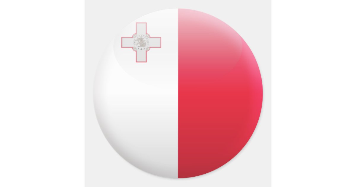Malta Flag Classic Round Sticker | Zazzle