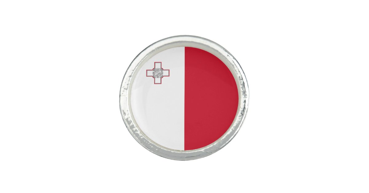 Malta Flag Ring | Zazzle