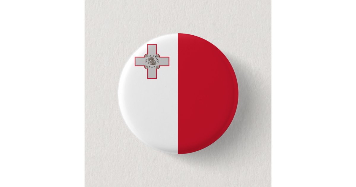 Malta (Maltese) Flag Button | Zazzle