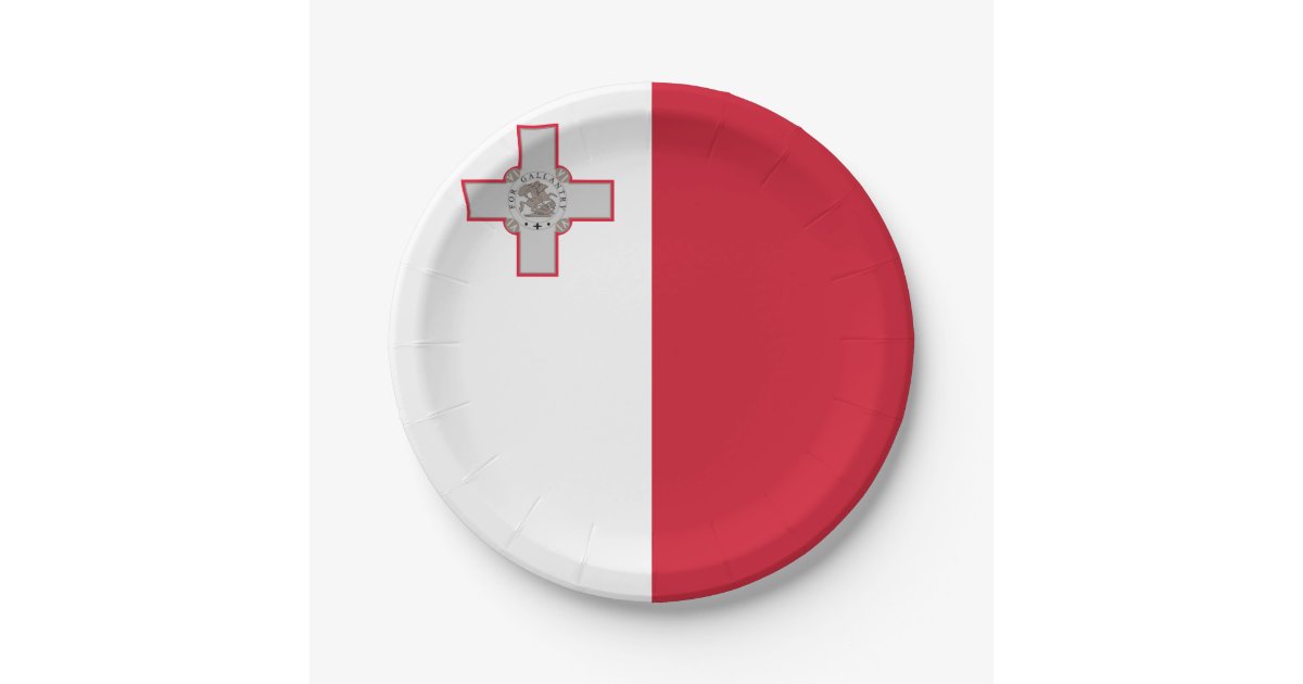Malta (Maltese) Flag Paper Plates | Zazzle