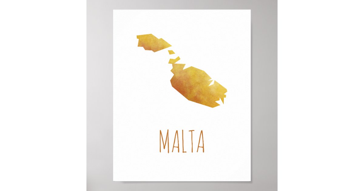 Malta Map Poster | Zazzle