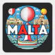 Malta Mediterranean Island Nation Square Sticker | Zazzle