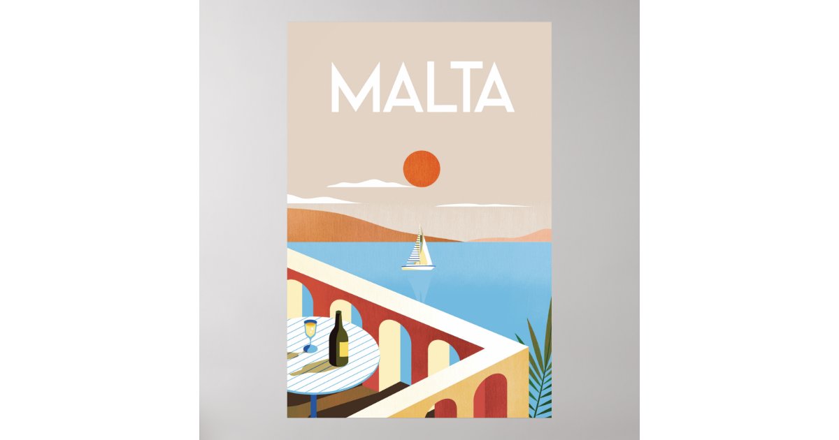 Malta vintage travel poster | Zazzle