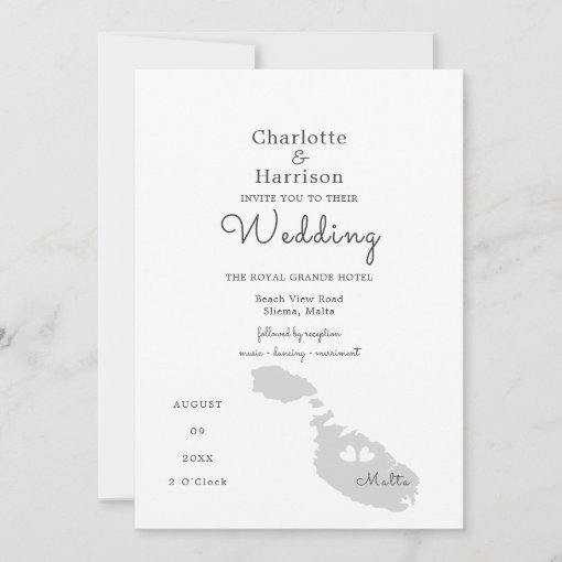 Malta Wedding Destination Invitation | Zazzle
