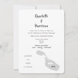 Malta Wedding Destination Photo Invitation | Zazzle