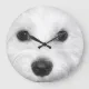 Maltese and His Charming Attributes Nose and Eyes Large Clock | Zazzle