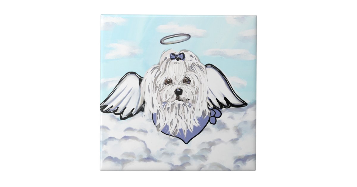 Maltese Angel Ceramic Tile | Zazzle