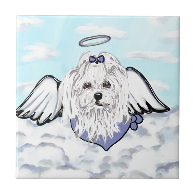 Maltese Angel Ceramic Tile | Zazzle
