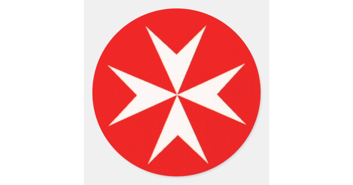 Maltese Cross Classic Round Sticker | Zazzle