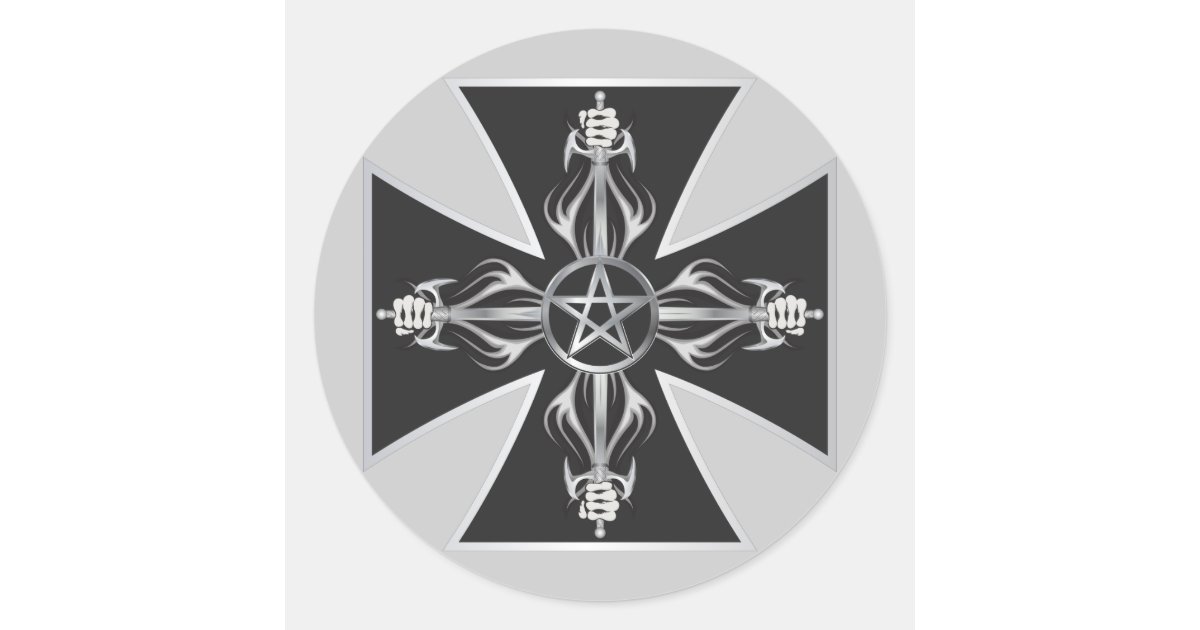 Maltese Cross Classic Round Sticker | Zazzle