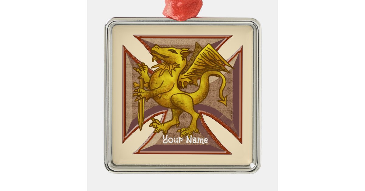 Maltese Cross Dragon ornament | Zazzle