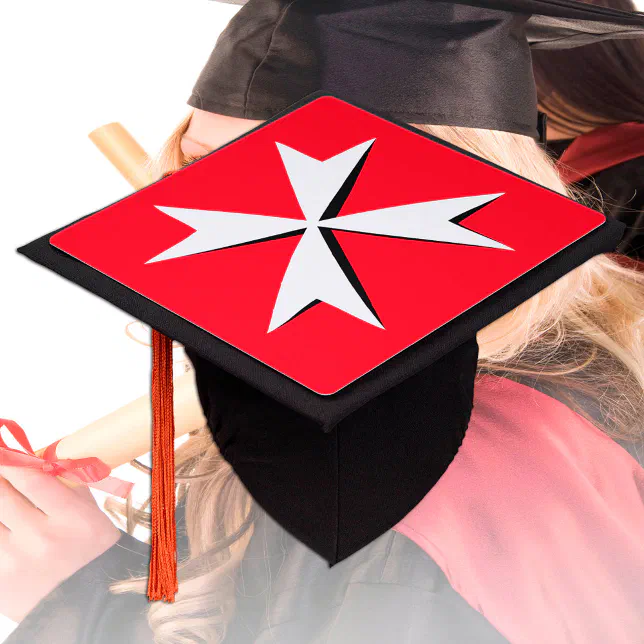 Maltese Cross & Malta Flag - Students /University Graduation Cap Topper ...
