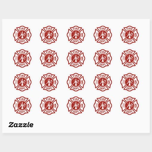 Maltese Cross on a White Background Classic Round Sticker | Zazzle