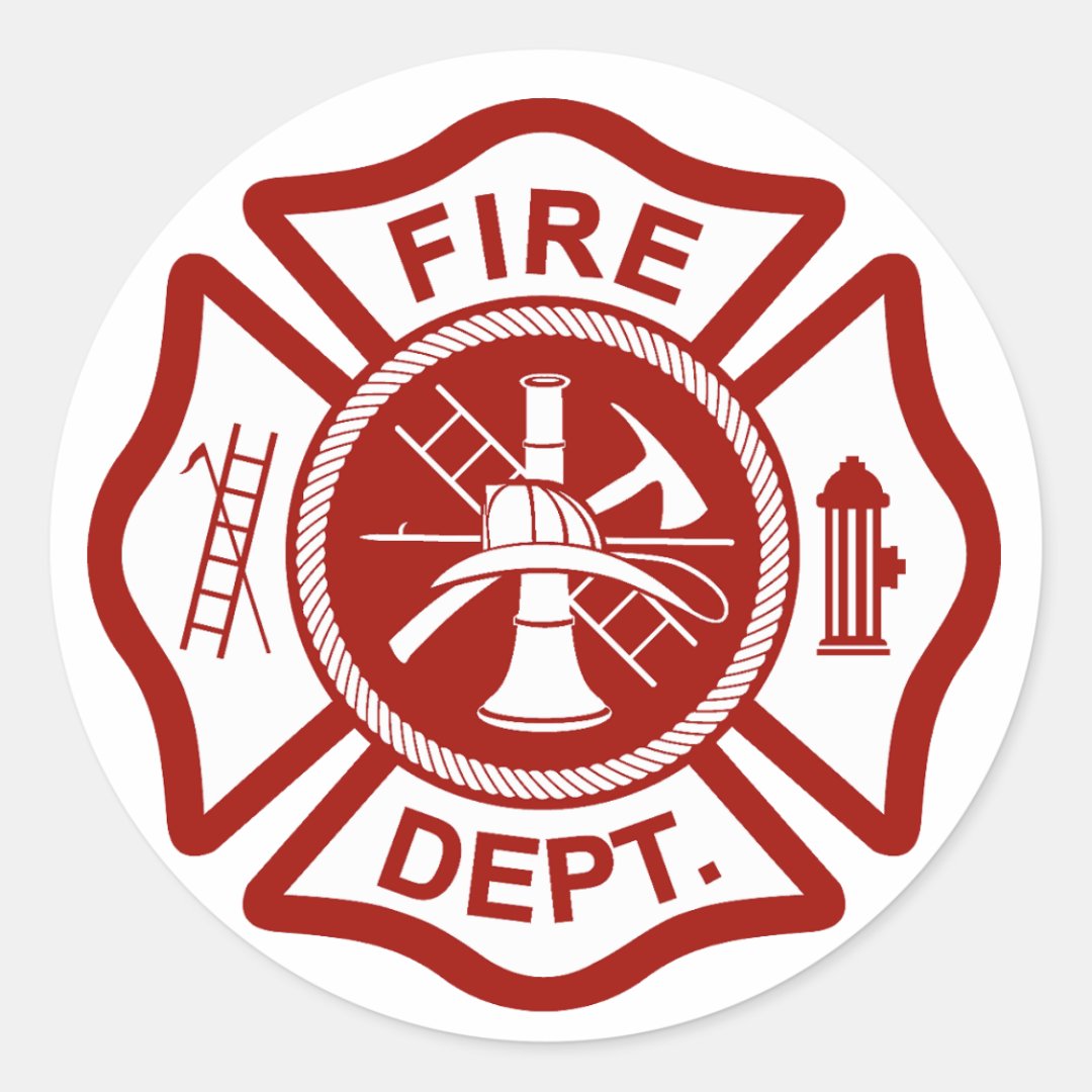 Maltese Cross on a White Background Classic Round Sticker | Zazzle