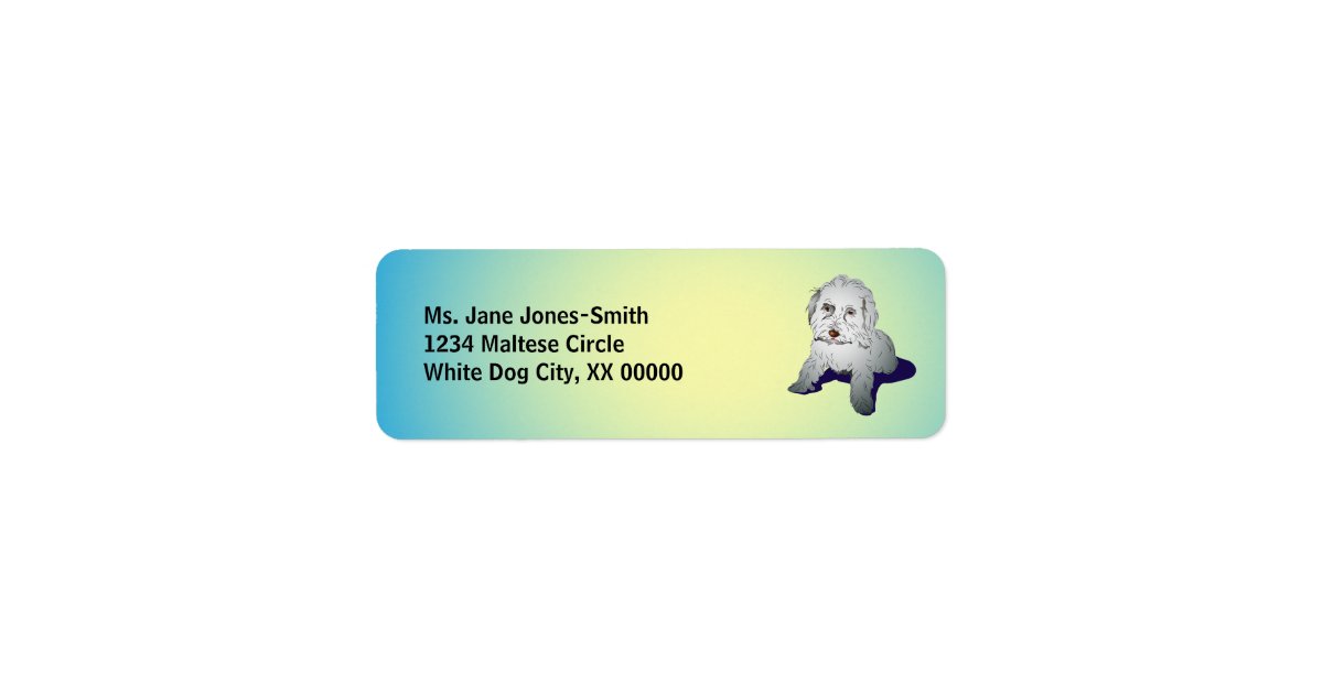 Maltese Cute Puppy Label | Zazzle