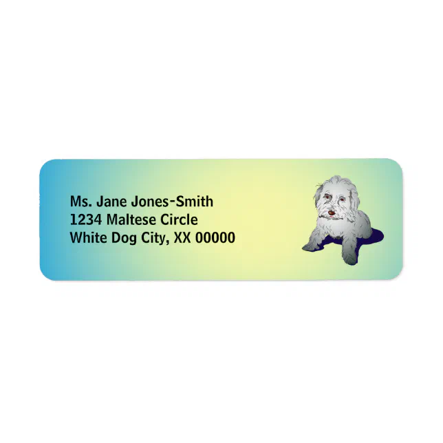 Maltese Cute Puppy Label | Zazzle