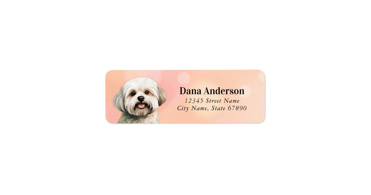 Maltese Dog Return Address Labels | Zazzle