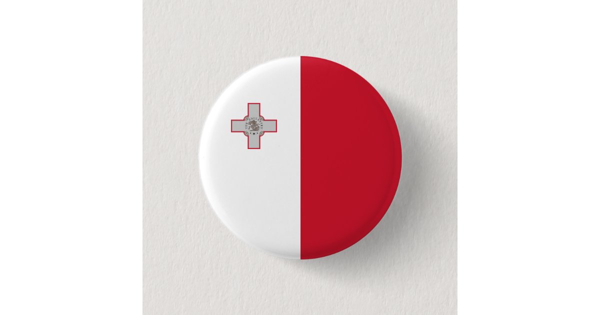Maltese Flag, Flag of Malta Button | Zazzle