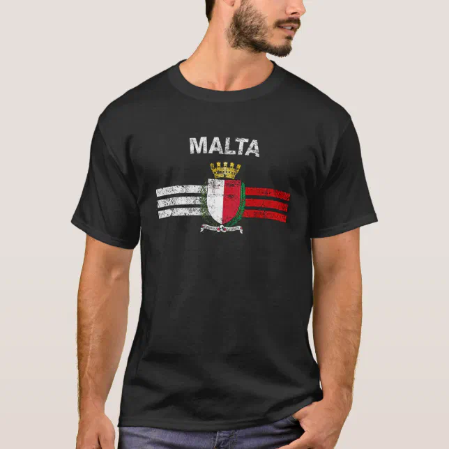 Maltese Flag Shirt - Maltese Emblem amp Malta Flag | Zazzle