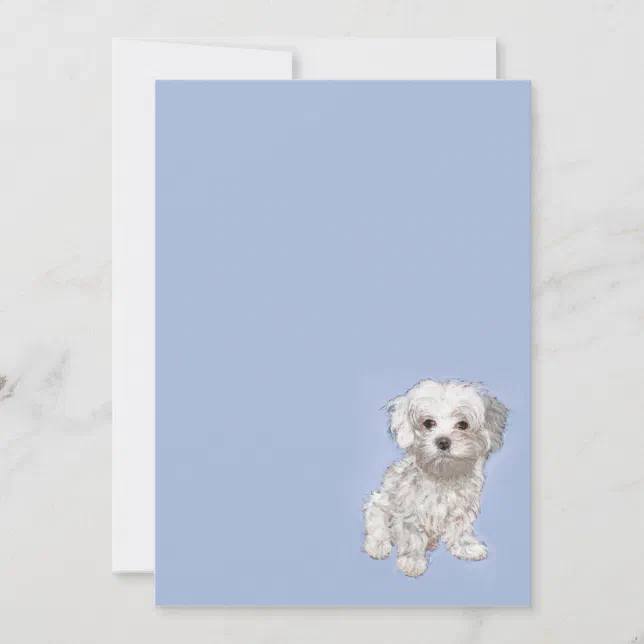 Maltese Themed Note Card | Zazzle