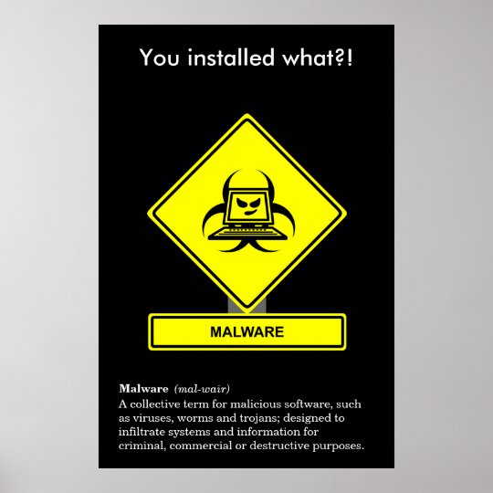 Malware Security Awareness Poster | Zazzle.com