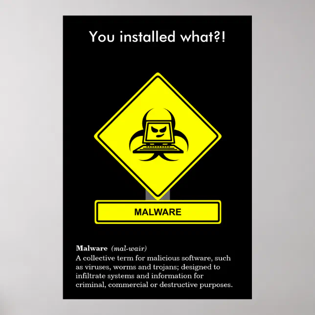 Malware Security Awareness Poster | Zazzle