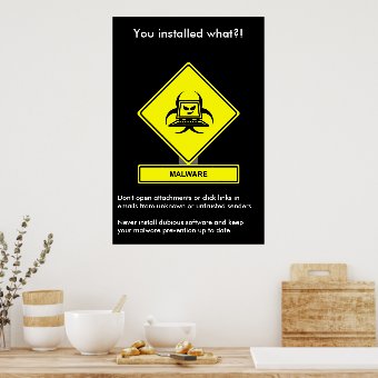 Malware Security Awareness Poster | Zazzle