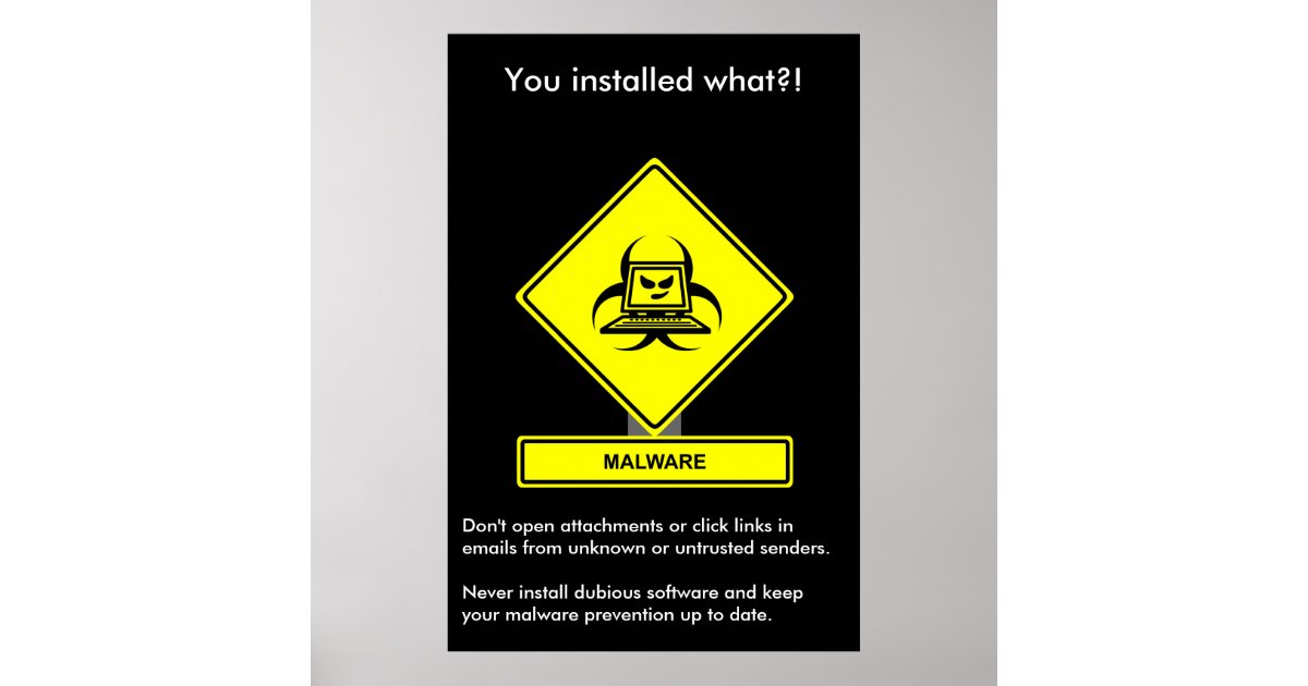Malware Security Awareness Poster | Zazzle