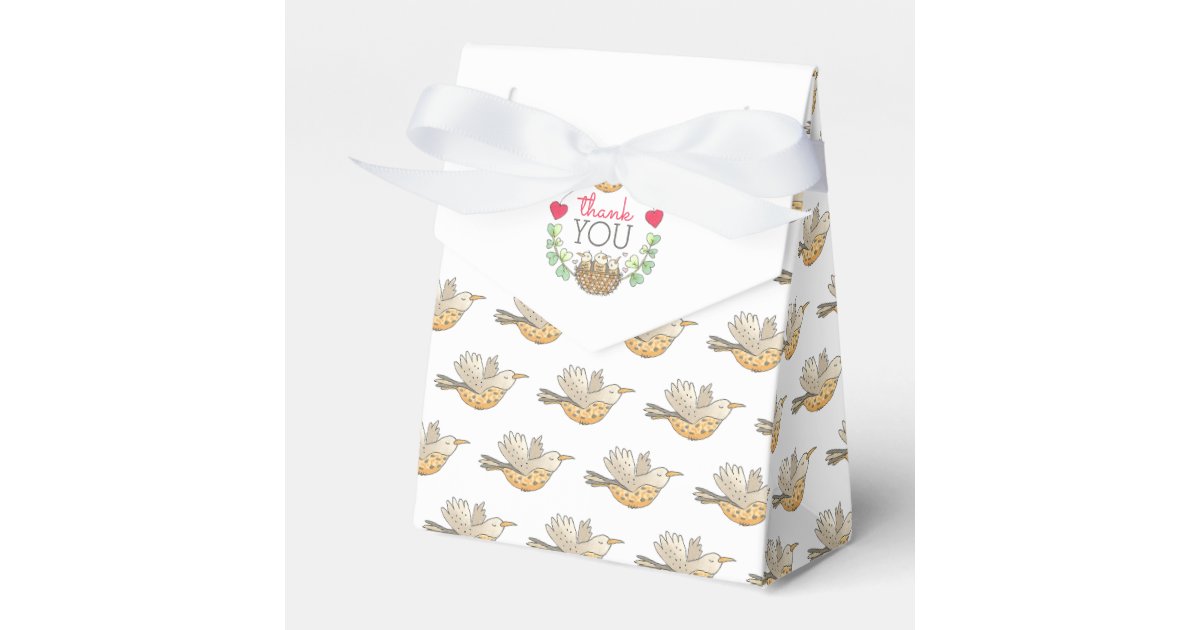 Mama Bird Flying Thank You Favor Boxes | Zazzle