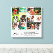 Mama Definition Quote Photo Collage Canvas Print | Zazzle