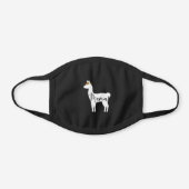 Mama Llama Black Cotton Face Mask | Zazzle