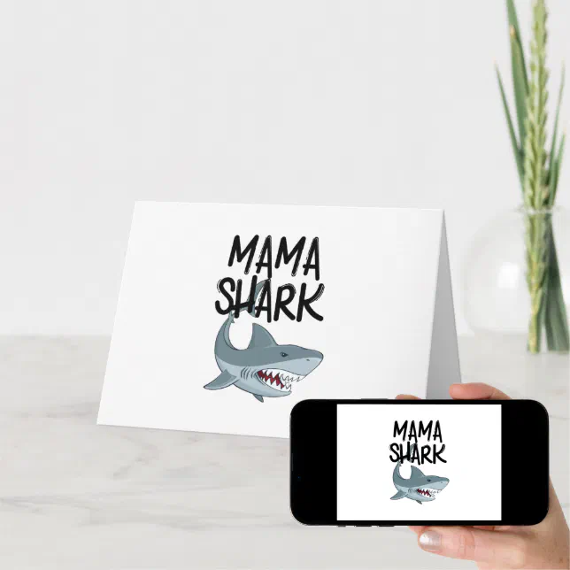 Mama Shark Funny Mothers Day Gifts Card | Zazzle