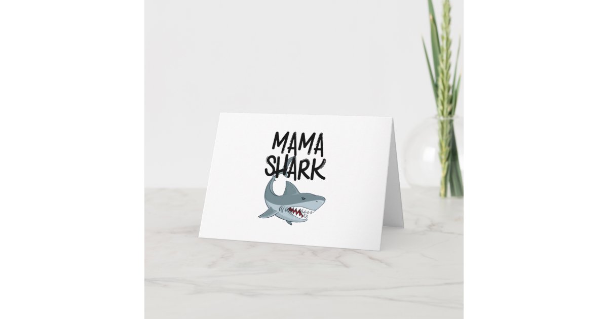 Mama Shark Funny Mothers Day Gifts Card | Zazzle