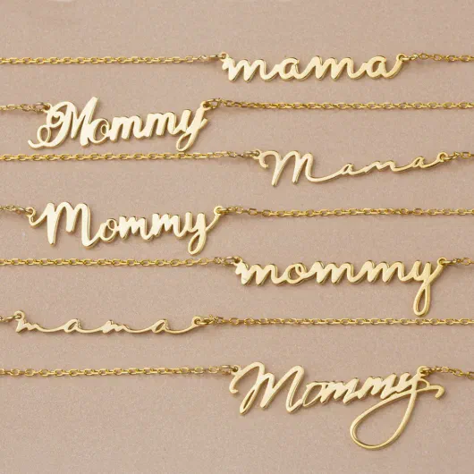 Mama's Gold, Silver, and Rose Gold Necklace | Zazzle