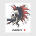 Mamba Venomous Snake Skull Red Mohawk Sticker | Zazzle