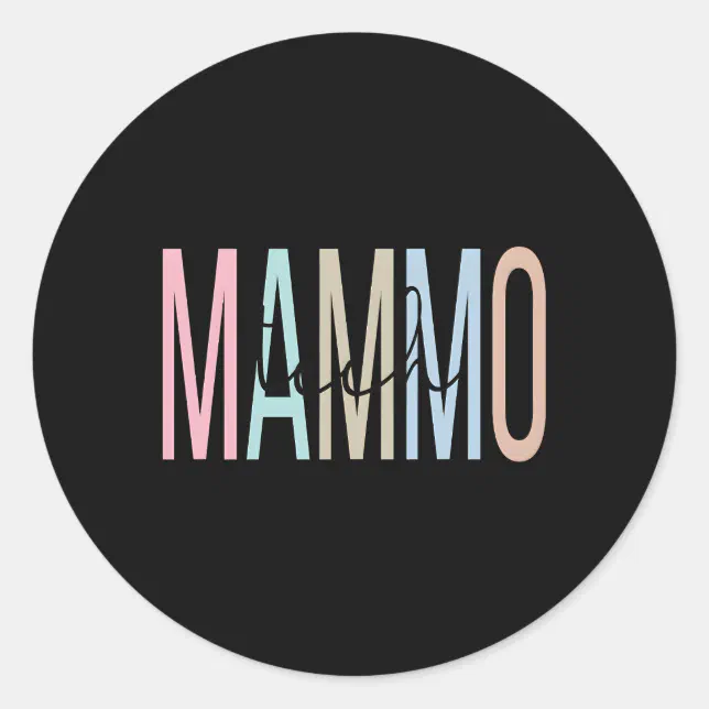 Mammo Tech Appreciation Mammography Technologist Classic Round Sticker ...
