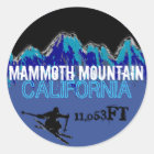 Mammoth Mountain California wood oval stickers | Zazzle.com