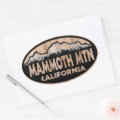 Mammoth Mountain California wood oval stickers | Zazzle