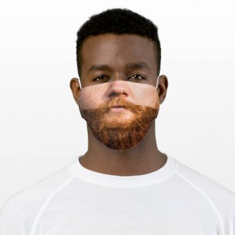 Man Beard Adult Cloth Face Mask | Zazzle
