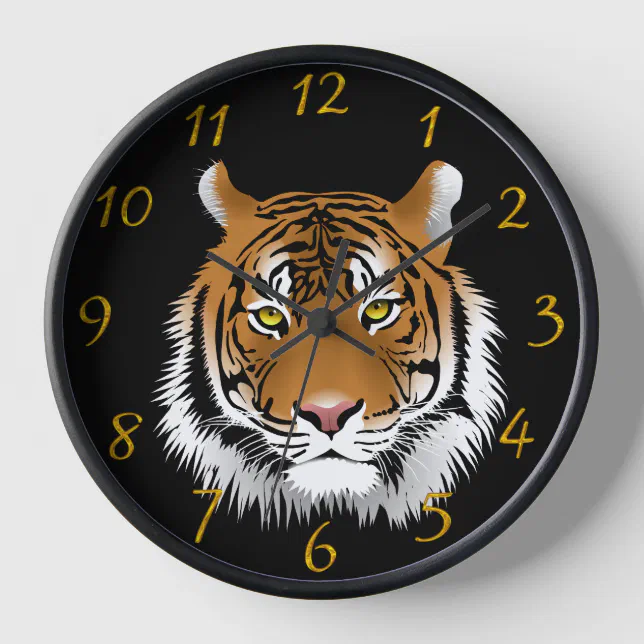 Man cave with a Tiger Clock | Zazzle