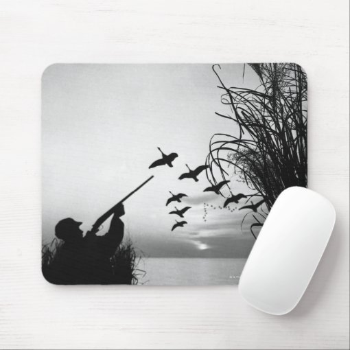 Man Duck Hunting Mouse Pad | Zazzle
