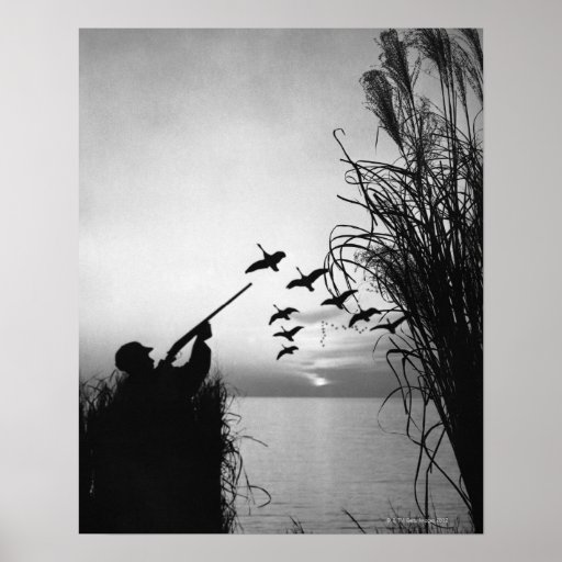 Man Duck Hunting Poster | Zazzle